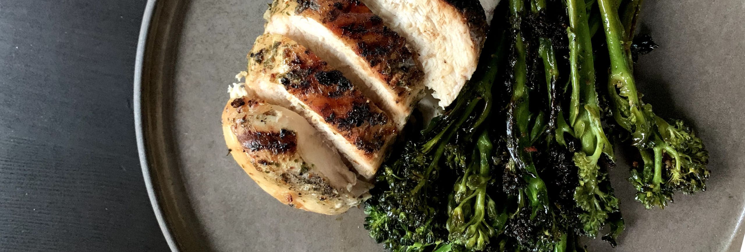 Grilled Chicken and Broccolini with Herb Oil - Greenacres Foundation